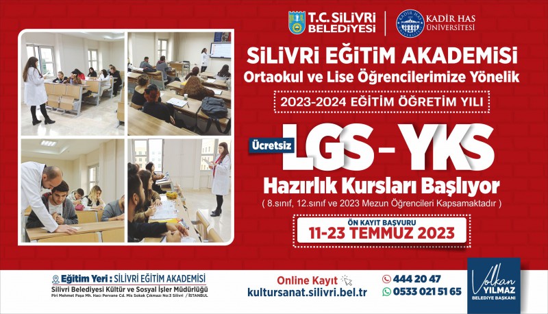 SİLİVRİ EĞİTİM AKADEMİSİ LGS-YKS KURSU BAŞLIYOR | silivri.bel.tr
